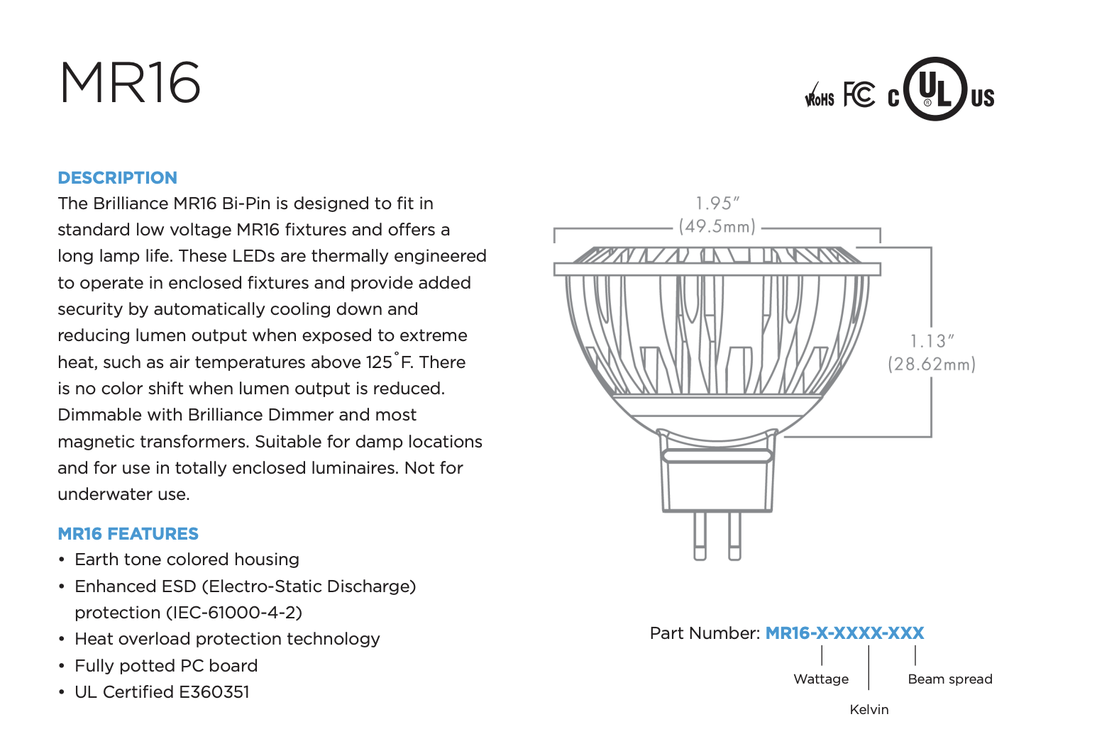 Brilliance Premium MR16 LED