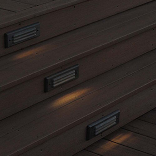 Dauer Islander Integrated Large Flat Panel Step Light Louvered