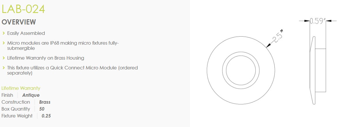 Lumien Brass Micro Recessed Circular Top