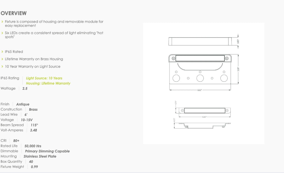 Lumien CORE Modular Brass Hardscape Light